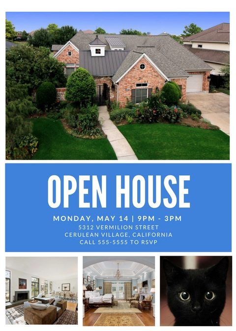 Free Open House Flyer Template Downloadable Customizable Real Estate 