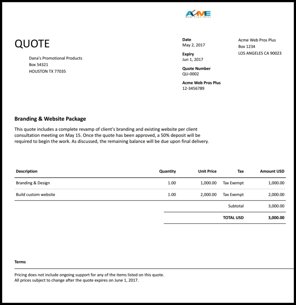 Lesson 3 1 How To Create An Online Sales Quote Bid Or Estimate In Xero