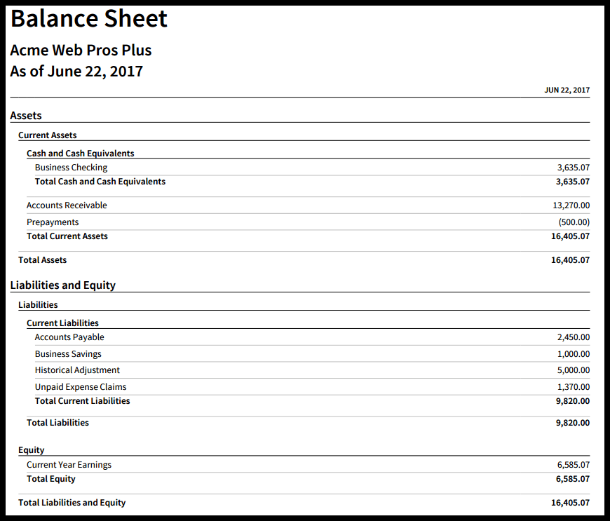 Lesson 6 2 How To Create A Balance Sheet Report In Xero