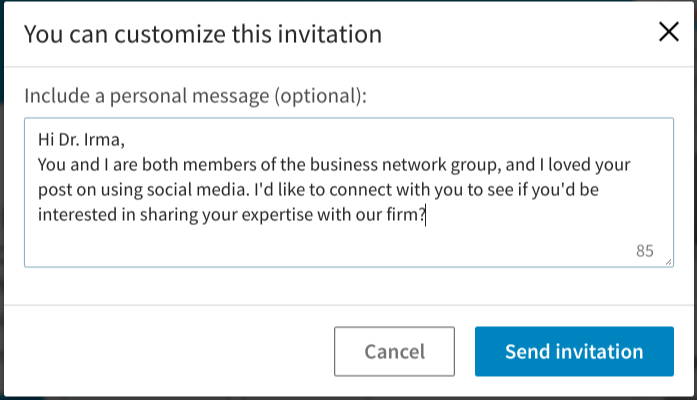 Linkedin Message To Recruiter Template TUTORE ORG Master Of Documents