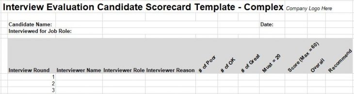 11 Free Interview Evaluation Forms & Scorecard Templates