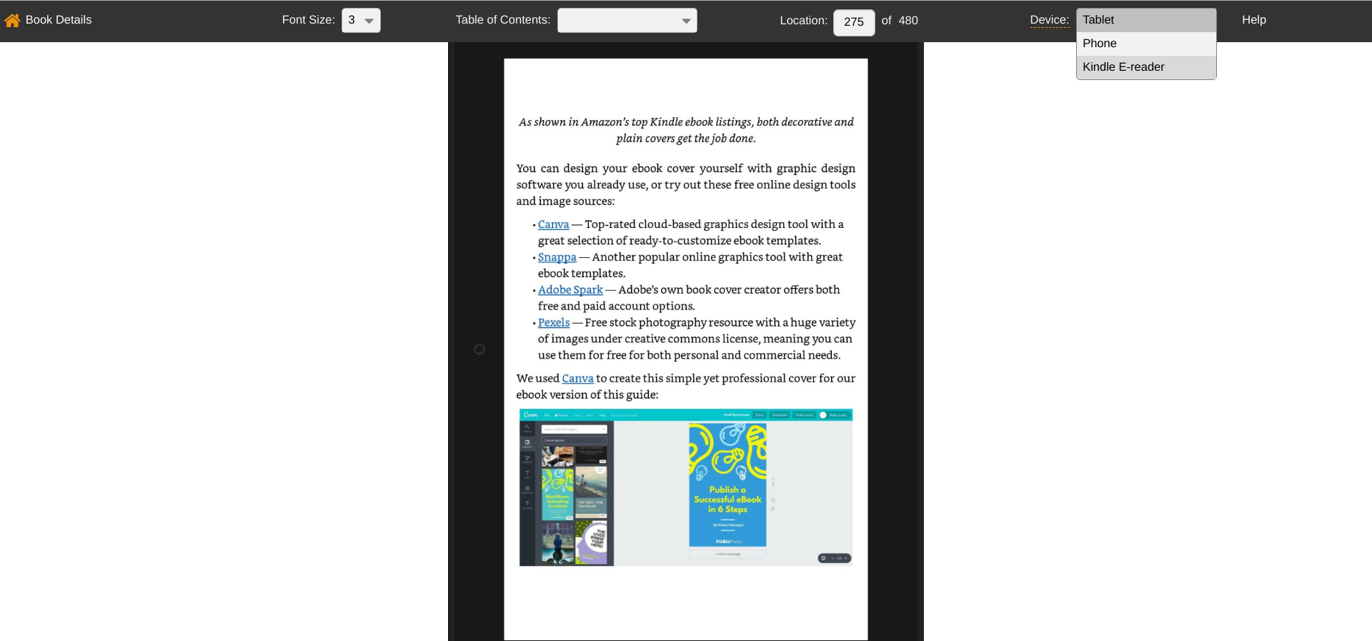 How to Create & Save an e-Book in Kindle Format