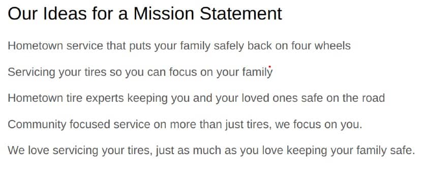 How To Write A Small Business Mission Statement Template 