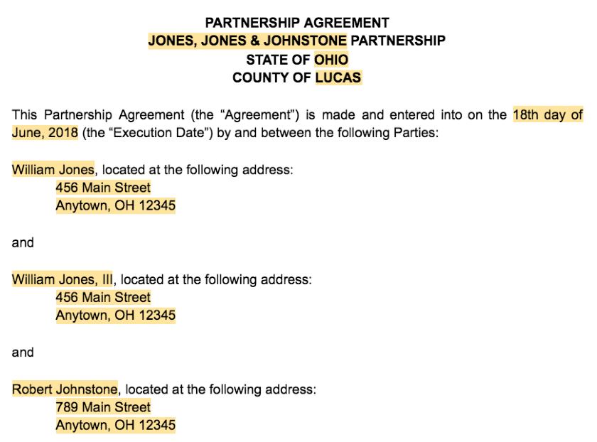 How To Create A Business Partnership Agreement Free Template 