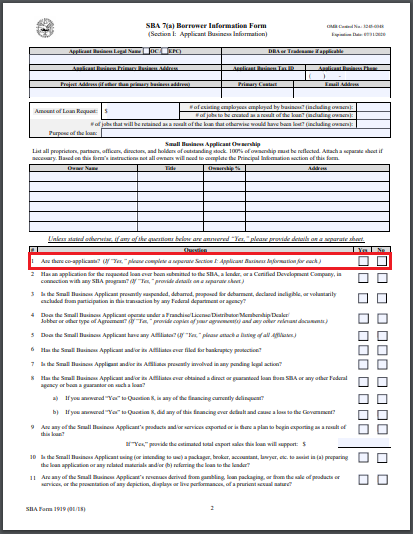 SBA Form 1919: What the Borrower Information Form Is & How to Fill It Out