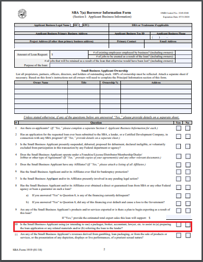 SBA Form 1919: What the Borrower Information Form Is & How to Fill It Out