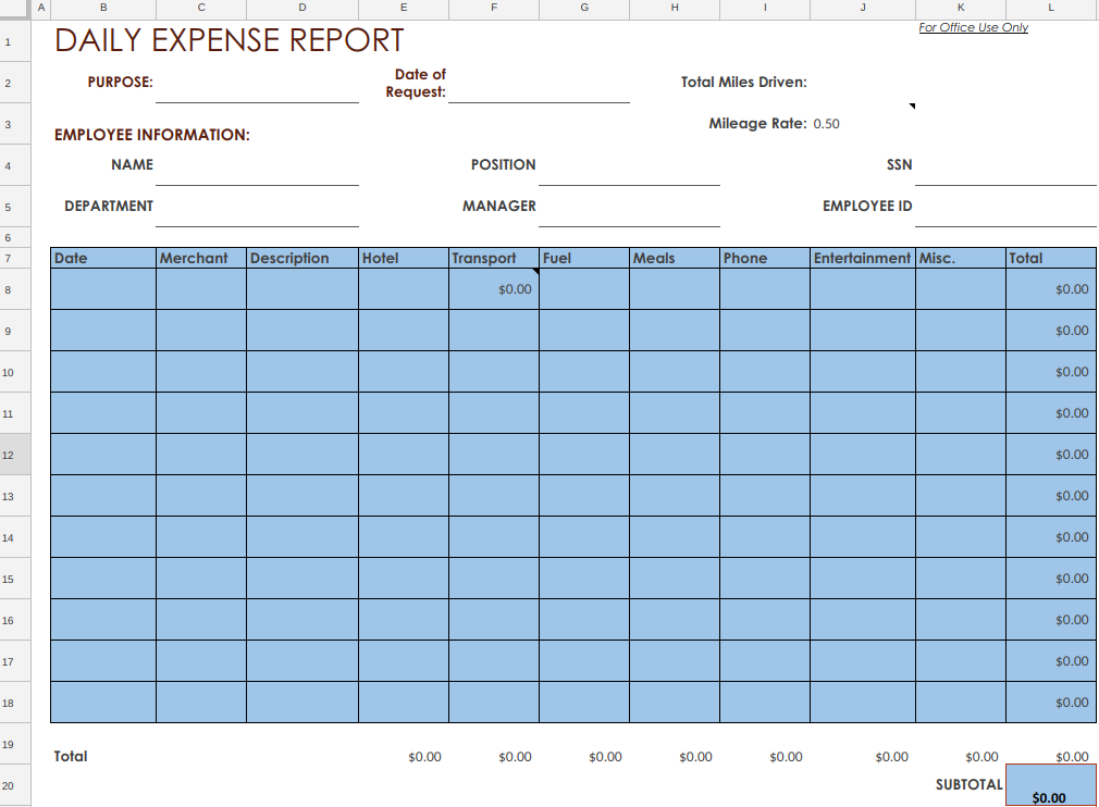 How To Create An Expense Report Policy Free Template 