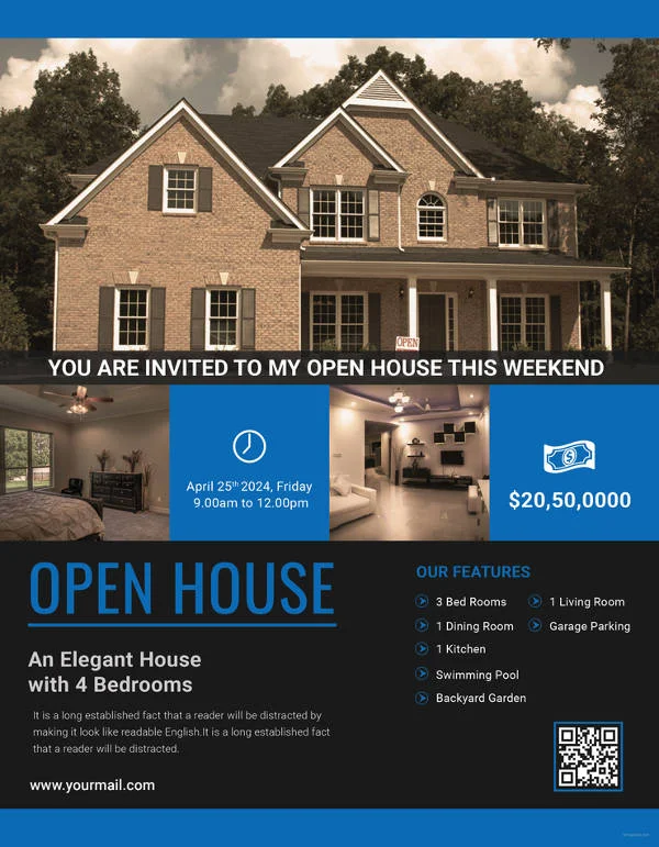 Free Open House Flyer Template Printable Templates