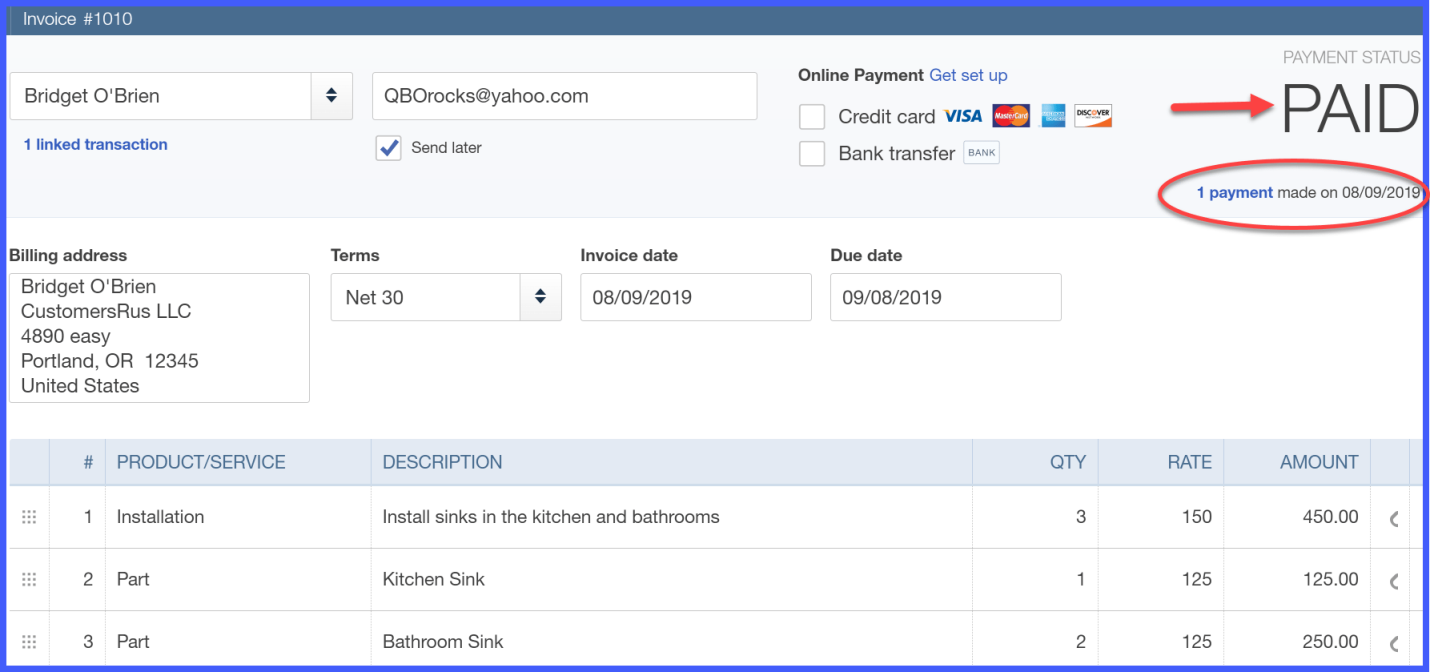 How To Receive Payments In QuickBooks Online