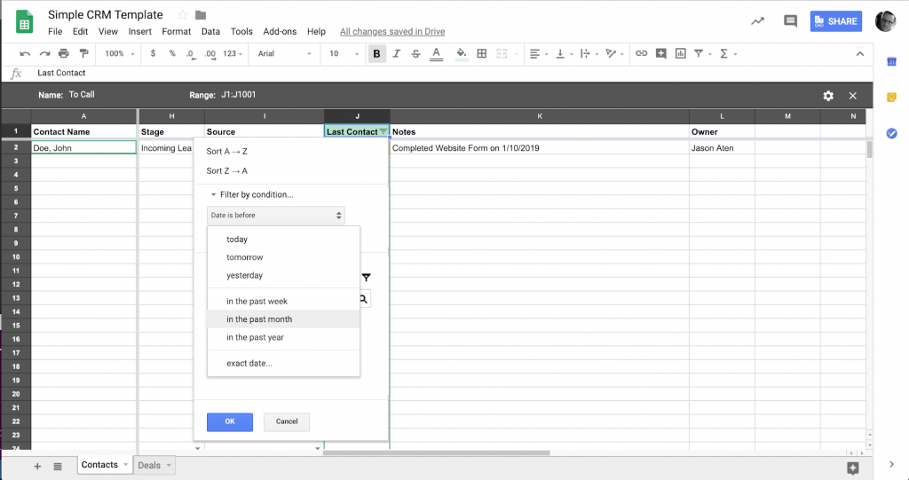 How to Create a Google Sheets CRM in 7 Steps (+ Free Template)
