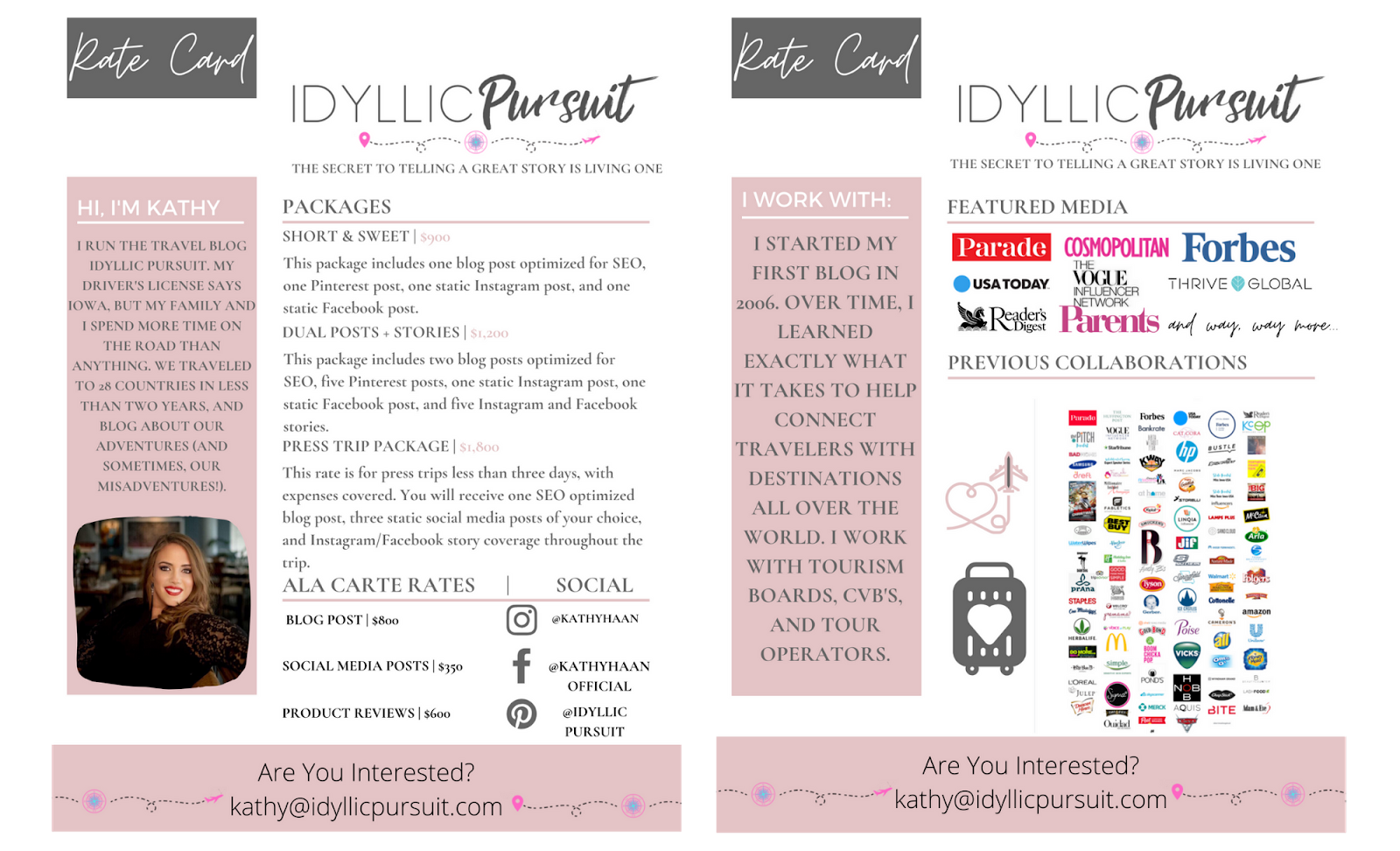 How To Make A Blogger Rate Card Template