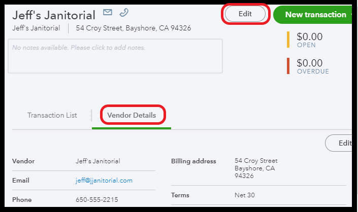 How to Set Up Vendors in QuickBooks Online