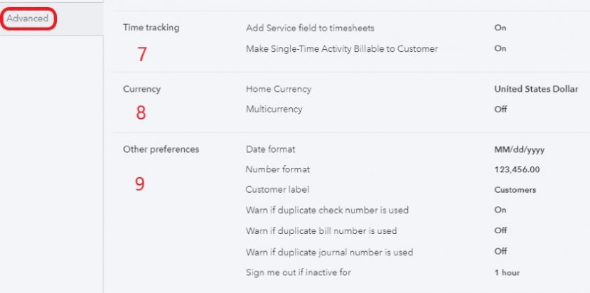 How to Set Up Advanced Settings in QuickBooks Online