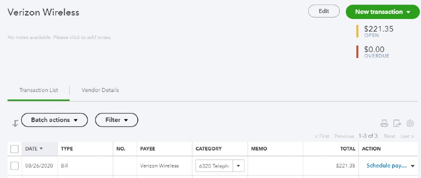 How to Enter Bills in QuickBooks Online