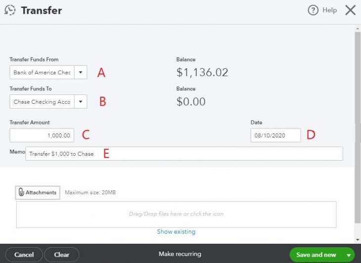 How to Transfer Funds Between Bank Accounts in QuickBooks Online
