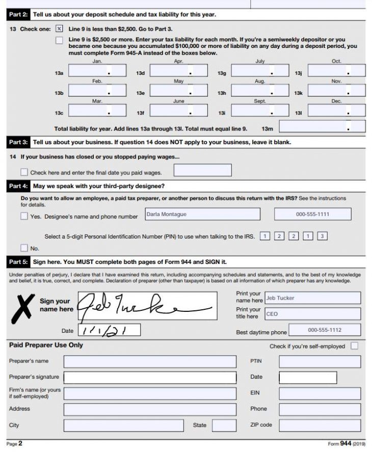 What Is Form 944? Plus Instructions