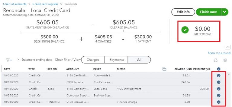 How to Reconcile Credit Card Accounts in QuickBooks Online