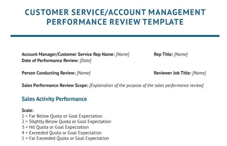 Sales Performance Review Templates & Management Software