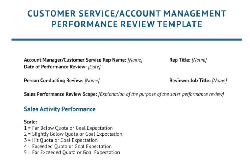 Sales Performance Review Templates & Management Software