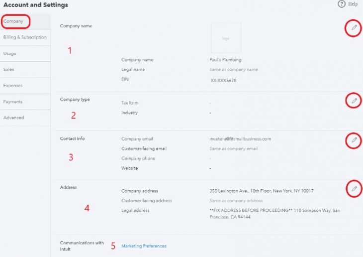 How to Set Up Company Information in QuickBooks Online