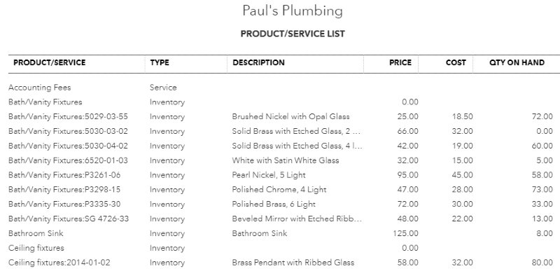 How to Set Up the Products and Services List in QuickBooks Online