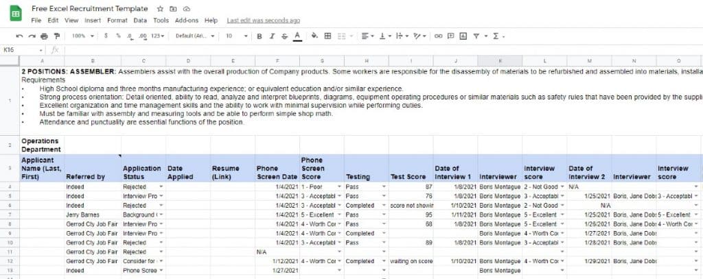 Free Applicant Tracking Spreadsheet: Use Excel for Recruitment