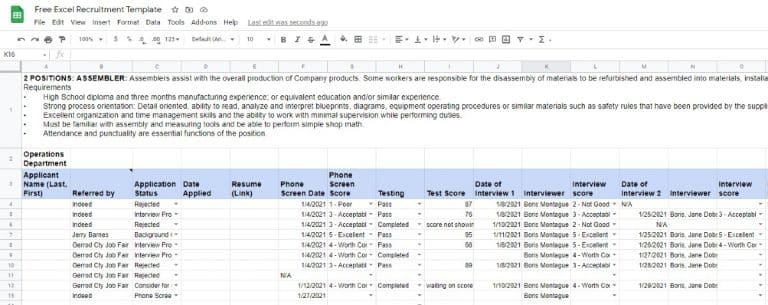 Free Applicant Tracking Spreadsheet: Use Excel for Recruitment