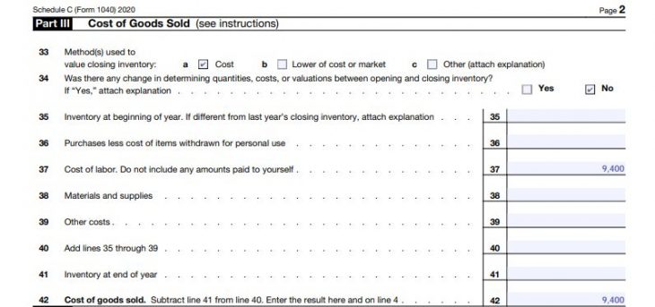 Step-by-Step Instructions to Fill Out Schedule C for 2020
