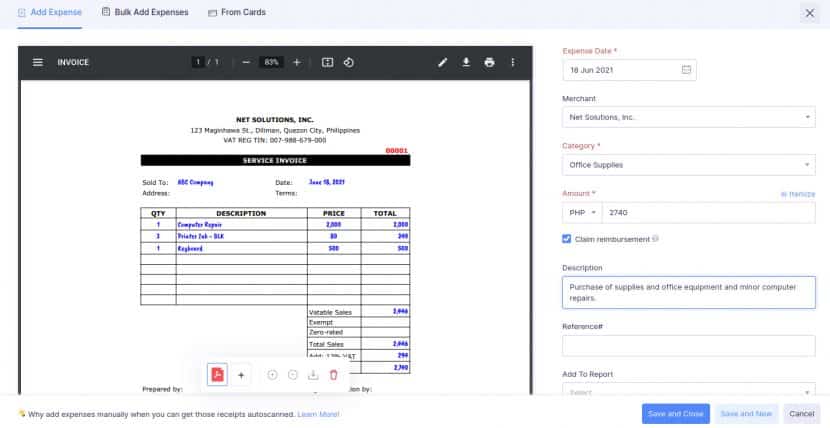 Zoho Expense Review: Pricing, Features & Alternatives