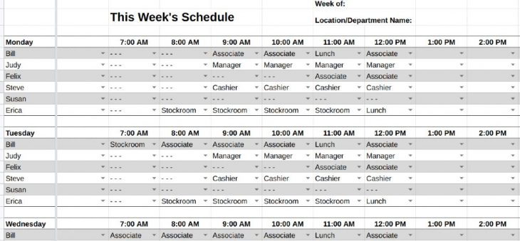 Free Employee Schedule Templates & Instructions