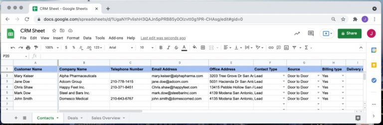A Complete Guide to Using Google Sheets as a CRM (+ Template)