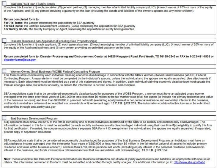 SBA Form 413: How To Fill Out a Personal Financial Statement