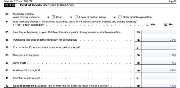 How To Fill Out Your 2021 Schedule C (With Example)