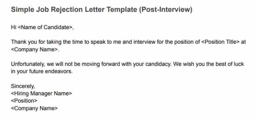 How to Compose a Job Rejection Letter + Free Templates