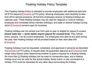 What Is a Floating Holiday [+ Free Policy Template]