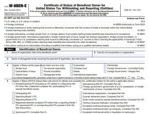 What Is Form W-8BEN-E? A Small Business Guide