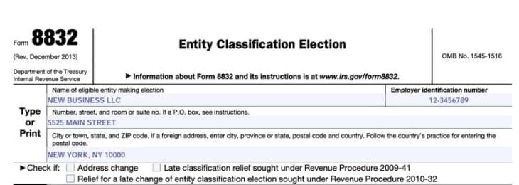 IRS Form 8832 Instructions & FAQs