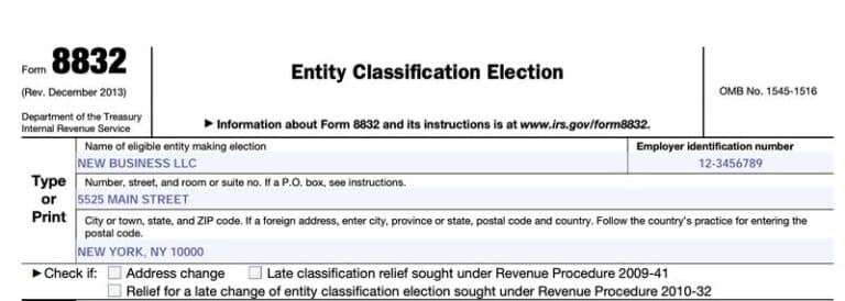 IRS Form 8832 Instructions & FAQs