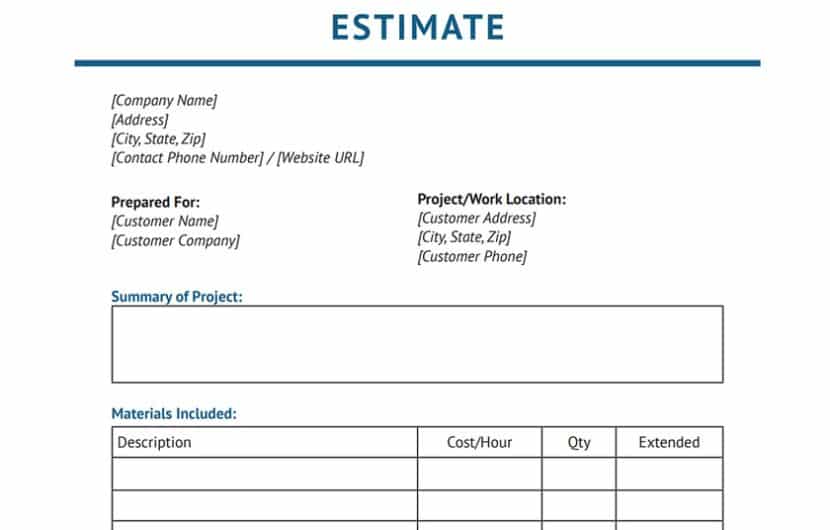 7 Free Estimate Templates to Help You Win More Deals