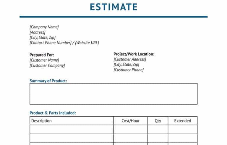 7 Free Estimate Templates to Help You Win More Deals