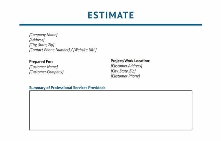 7 Free Estimate Templates to Help You Win More Deals