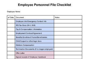 Personnel File: Employee Documents to Include (+ Free Checklists)