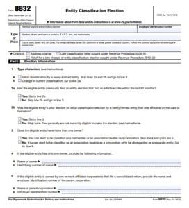 IRS Form 8832 Instructions & FAQs