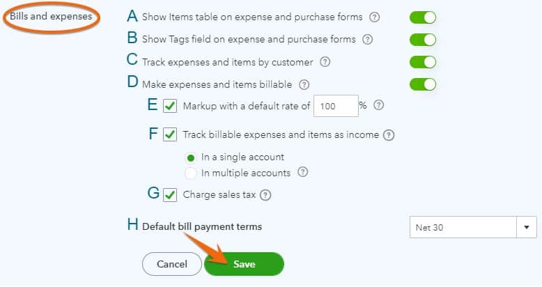 How To Customize Expense Settings in QuickBooks Online