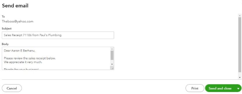 How To Create and Send QuickBooks Online Sales Receipts