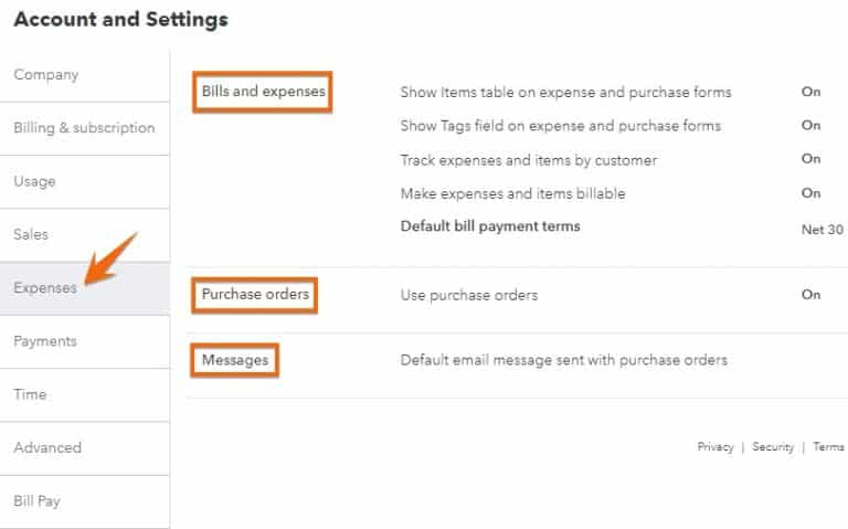 How To Customize Expense Settings in QuickBooks Online