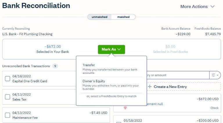 How to Manage and Reconcile Bank Accounts in FreshBooks