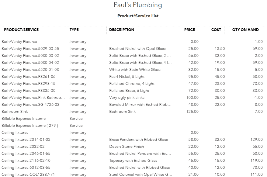 How To Set Up The Products And Services List In QuickBooks Online