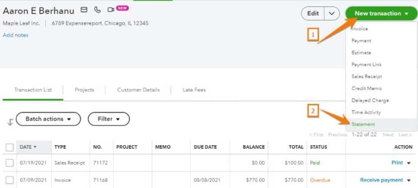 How To Set Up Customer Statements in QuickBooks Online