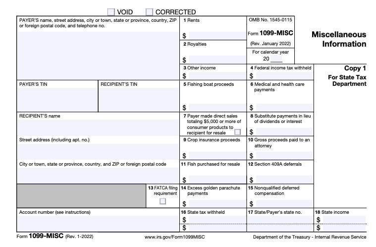 Free Blank 1099 Form 2023 Printable Blank Printable